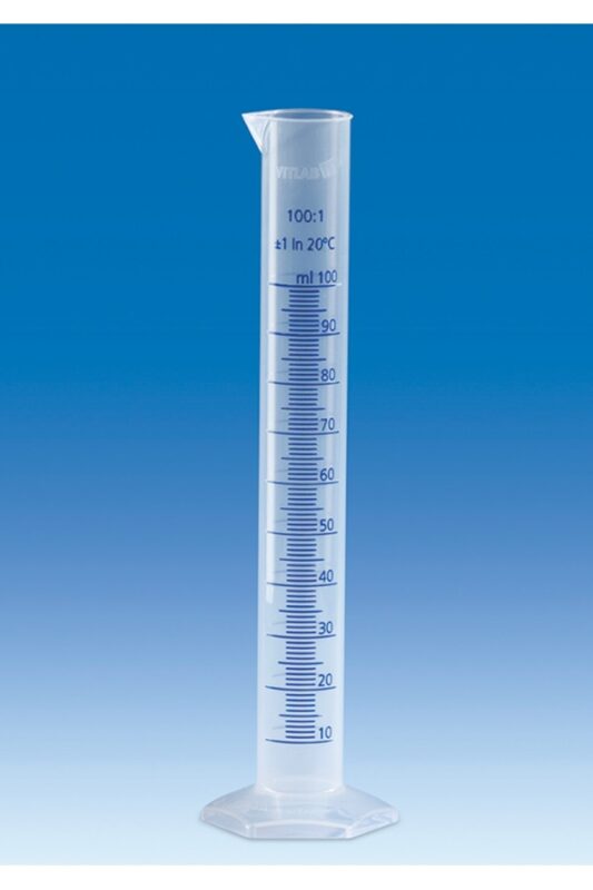 MEASURING CYLINDER TALL PLASTIC PP VITLAB 500ml - Effective Lab