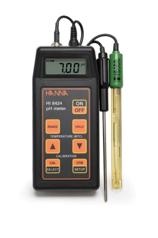 HANNA PORTABLE Ph/ORP METER WITH ATC HI8424 - Effective Lab